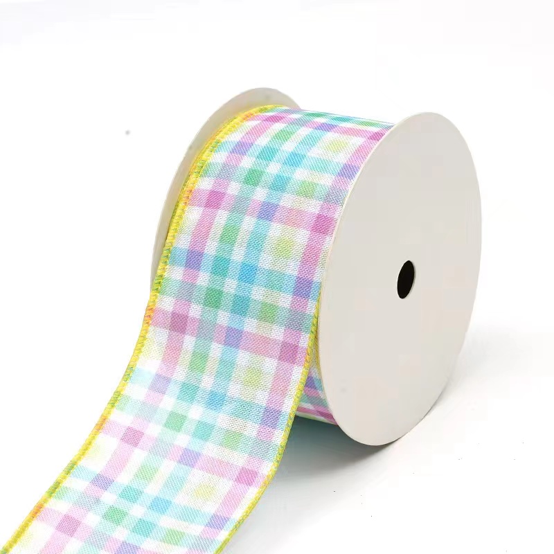 Easter ribbon rainbow ribbon macarons wired ribbon - diydreamcraft