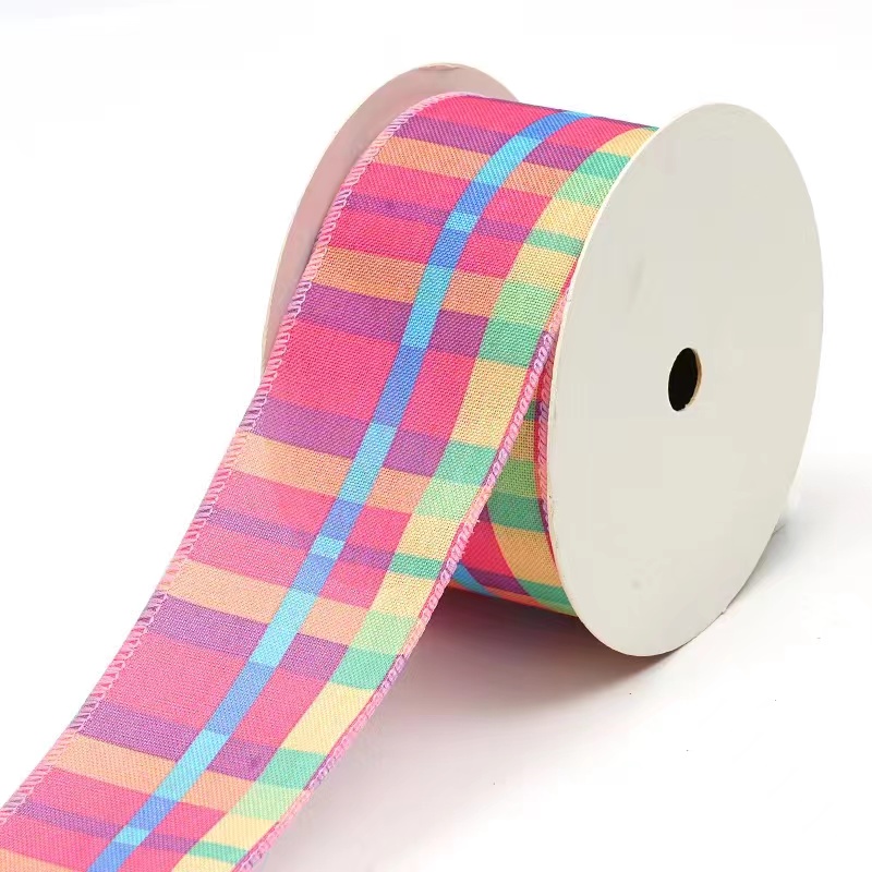 Easter ribbon rainbow ribbon macarons wired ribbon - diydreamcraft